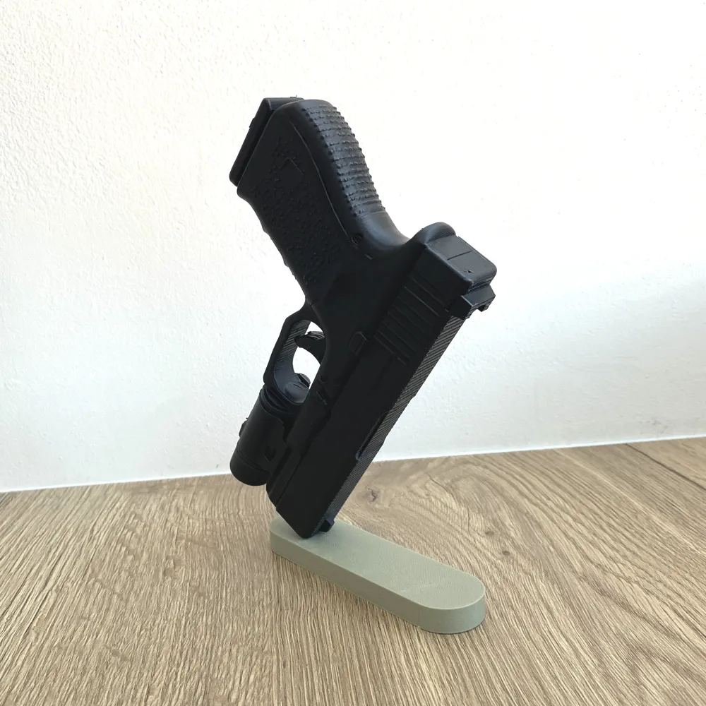 Universal Minimalist Pistol Display Stand Scalable - Free 3D Print ...