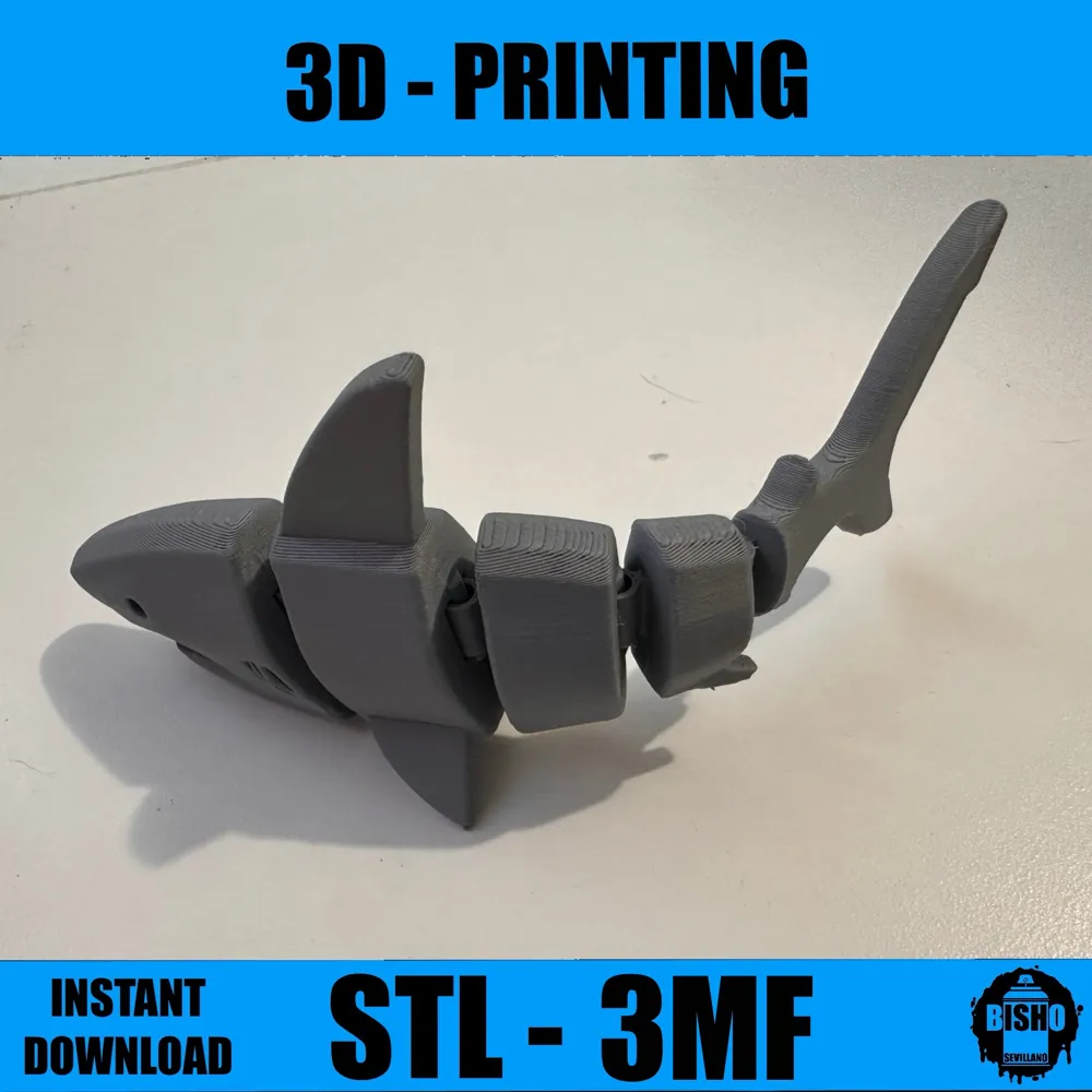 Shark Flexi STL and 3MF file - Free 3D Print Model - MakerWorld