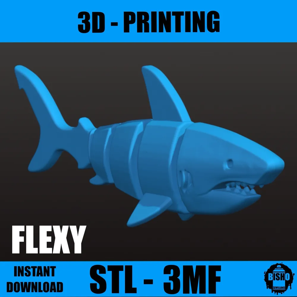 Shark Flexi STL and 3MF file - Free 3D Print Model - MakerWorld