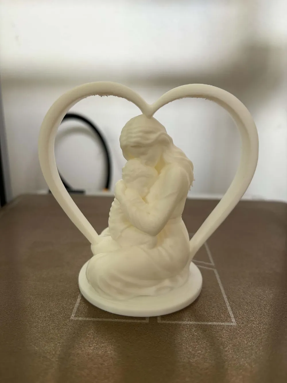 Mother and Child Heart Statue-Elegant Family Decor - Free 3D Print ...