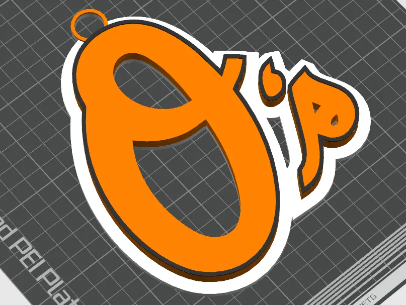 Baltimore Orioles Oversized Chain Logo Necklace by baakebowler - MakerWorld