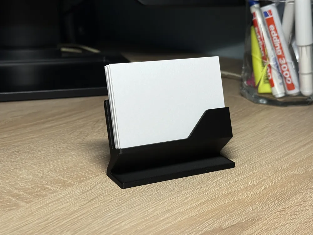 Modern Business Card Holder - Free 3D Print Model - MakerWorld