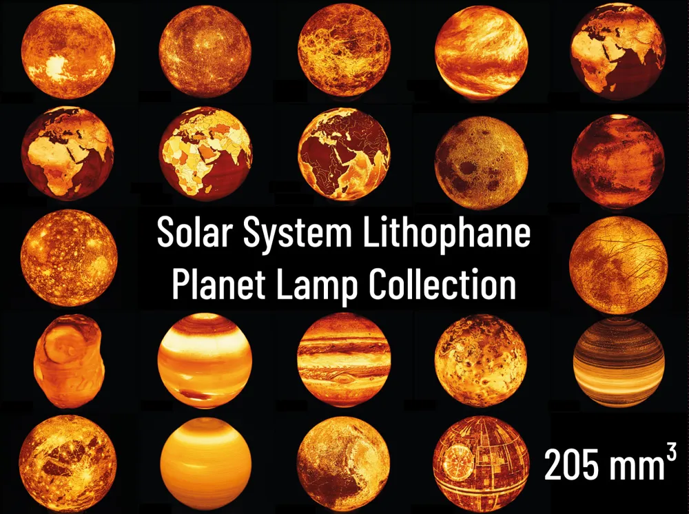 Earth Topography Lithophane Lamp by FritzPeppone - MakerWorld