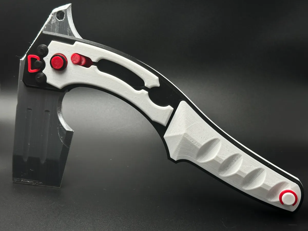 Collapsible Axe with Spring-Lock Mechanism - Free 3D Print Model ...