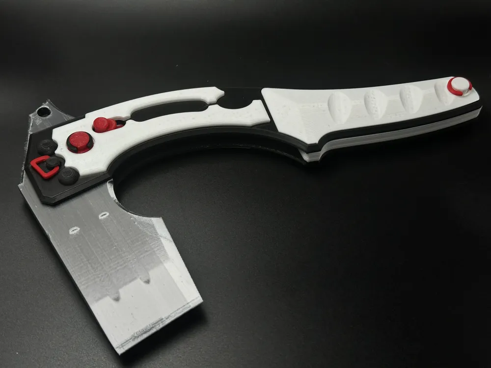 Collapsible Axe with Spring-Lock Mechanism - Free 3D Print Model ...