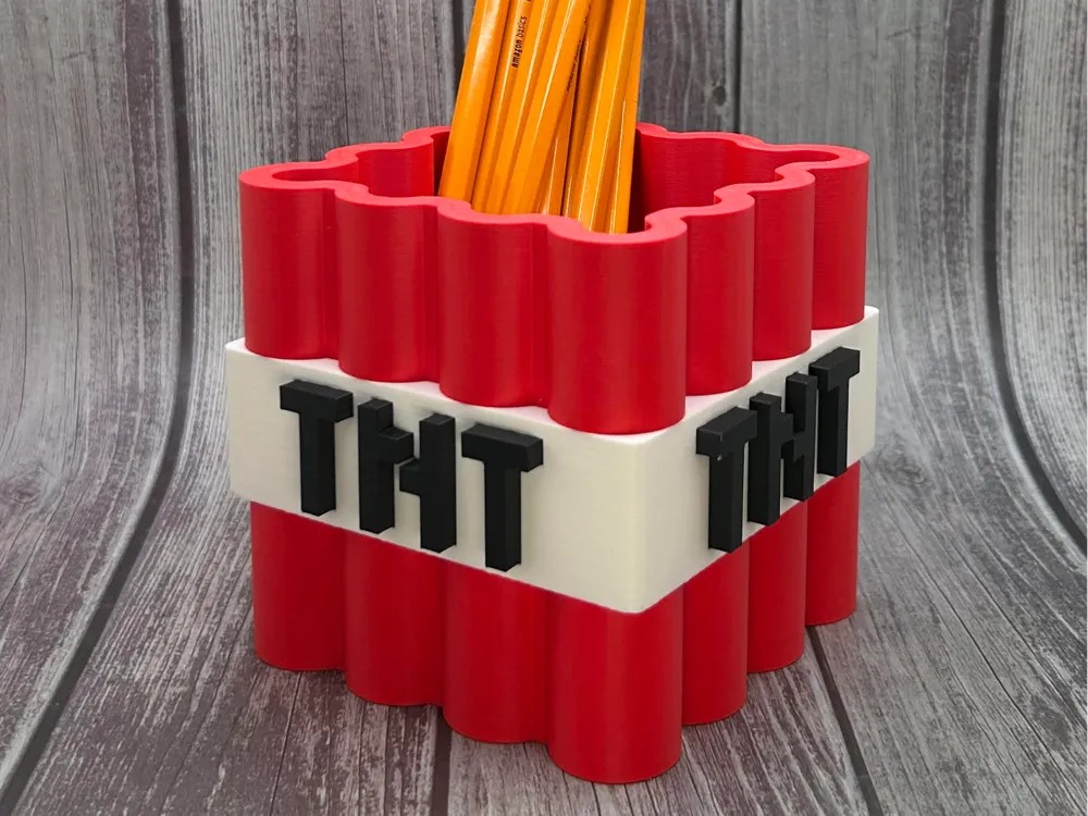 Minecraft Inspired TNT Pen/Pencil Holder by itlumberjack MakerWorld ...