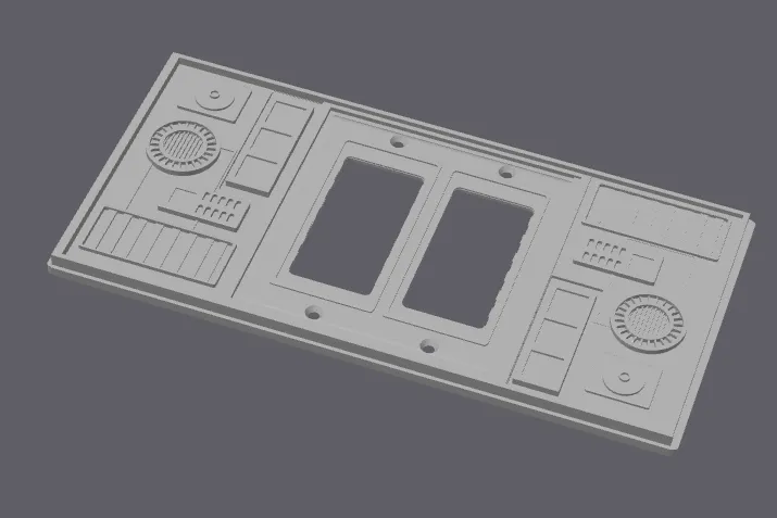 Galaxys Edge Dual Switch Cover Plate Long by BlckStar - MakerWorld