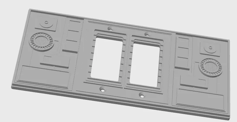 Galaxys Edge Dual Switch Cover Plate Long by BlckStar - MakerWorld