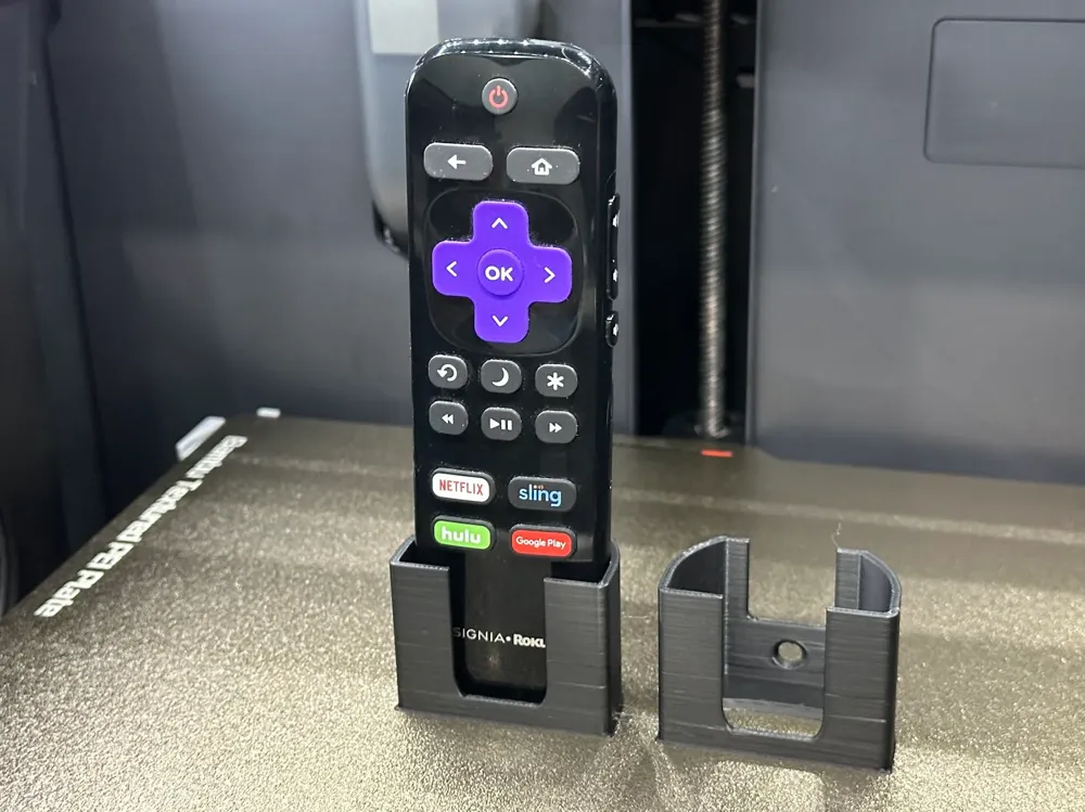 Roku Remote Holder w/Screw Mount - Free 3D Print Model - MakerWorld