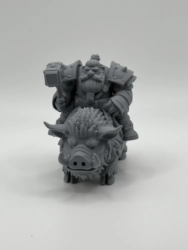 DnD Miniature Dwarf Rider by wif1973 - MakerWorld