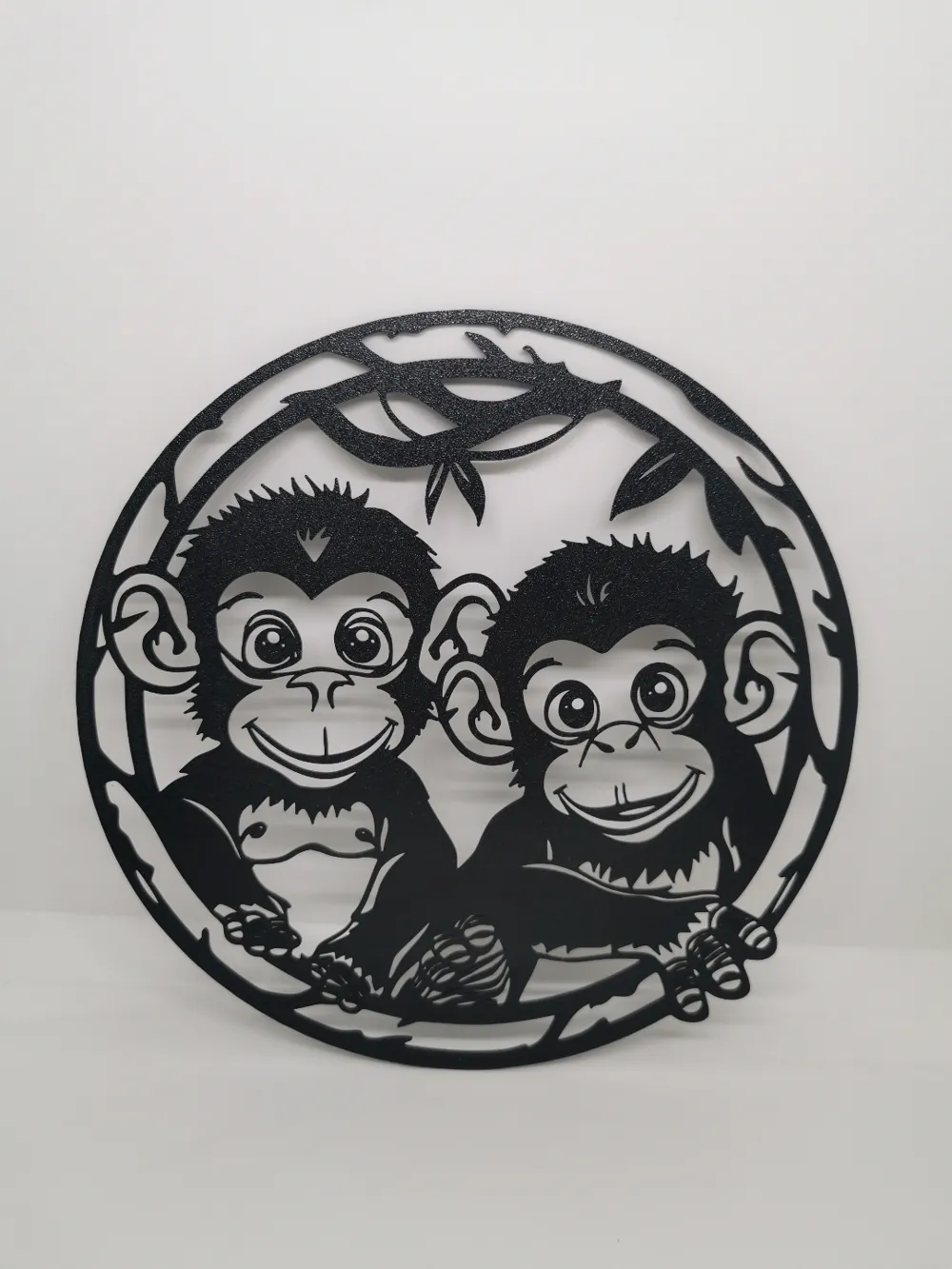 Baby Monkeys with Flowers Wall Art by 2D Art - MakerWorld