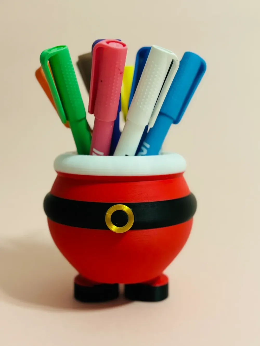 Round Christmas pencil holder by SDXP - MakerWorld