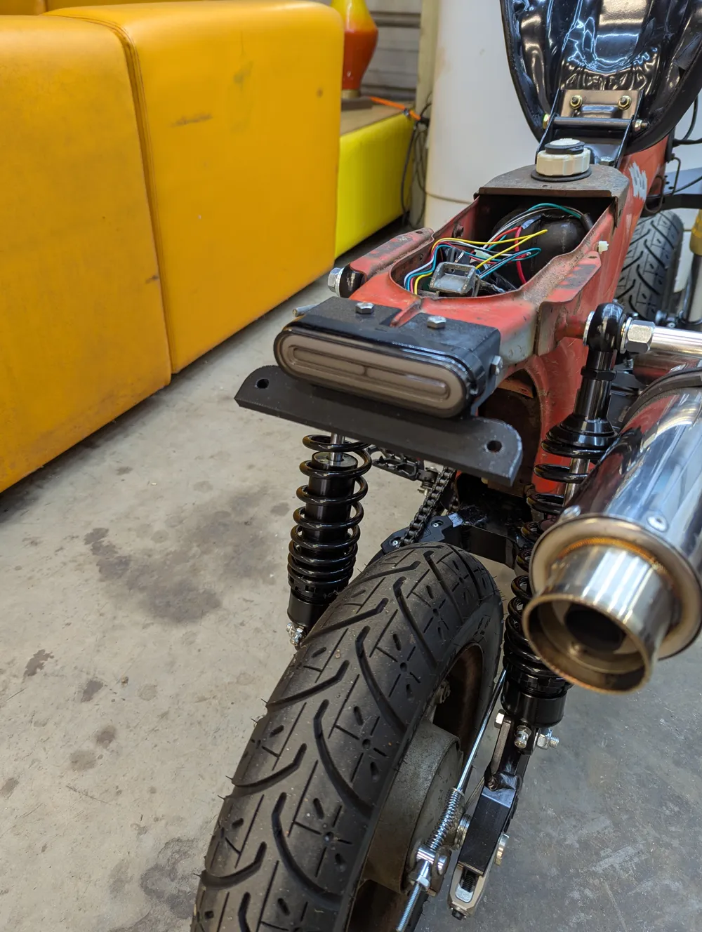 Honda CT70 Combo Tail Light and Tag Mount - Free 3D Print Model ...
