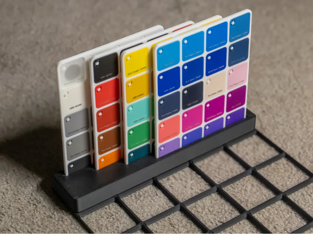 Gridfinity holder for Bambu Lab swatch boards by Adam MakerWorld ...