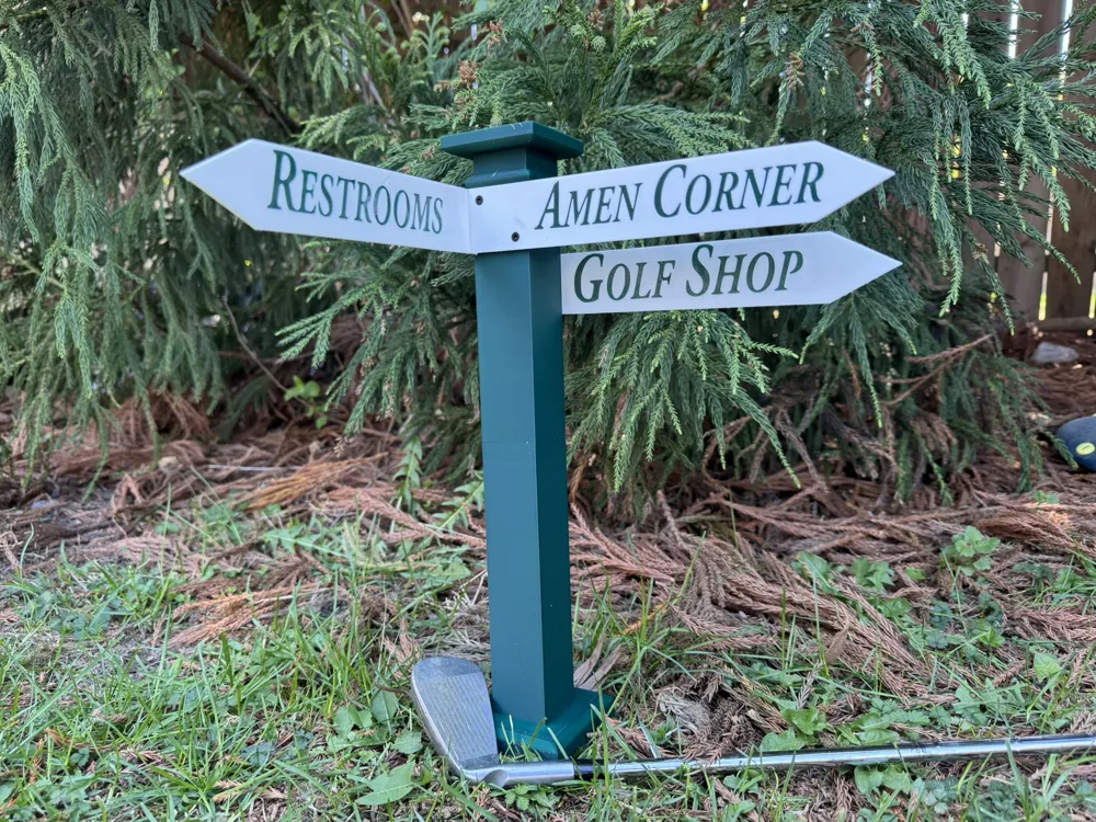 Amen Corner Golf Sign - Free 3D Print Model - MakerWorld