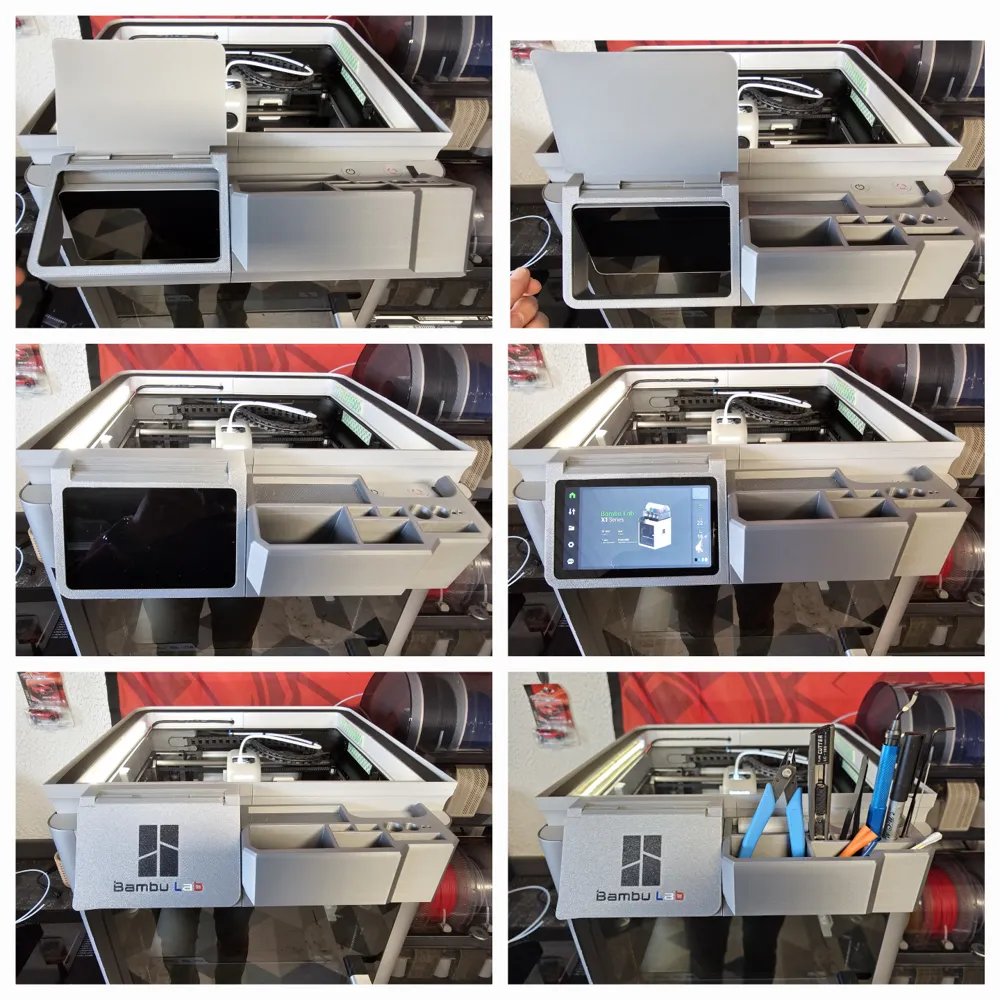 X1C Screen Bezel + door + tool holder by mrlebl0nd71 - MakerWorld