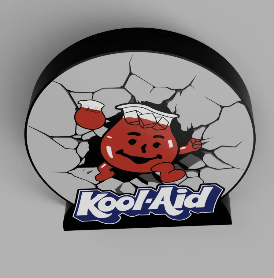 Kool-Aid Man Busting Through Wall Lightbox by cruizincris2006 - MakerWorld