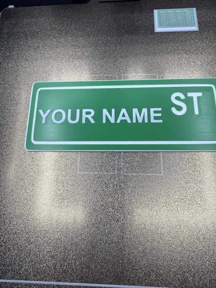 EDITABLE STREET SIGN by 3DPrinting4fun MakerWorld: Download Free 3D Models