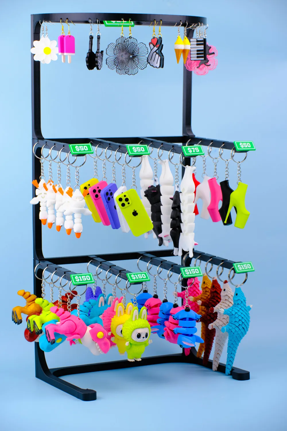 Modular stand for keychains and earrings - Free 3D Print Model - MakerWorld