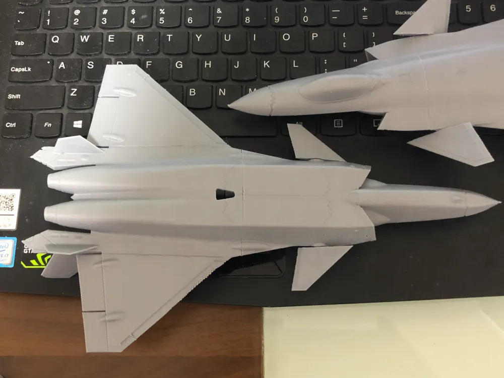 J-20 Stealth Fighter Assembly Model with Movable Canards by 来才来财张来财 ...