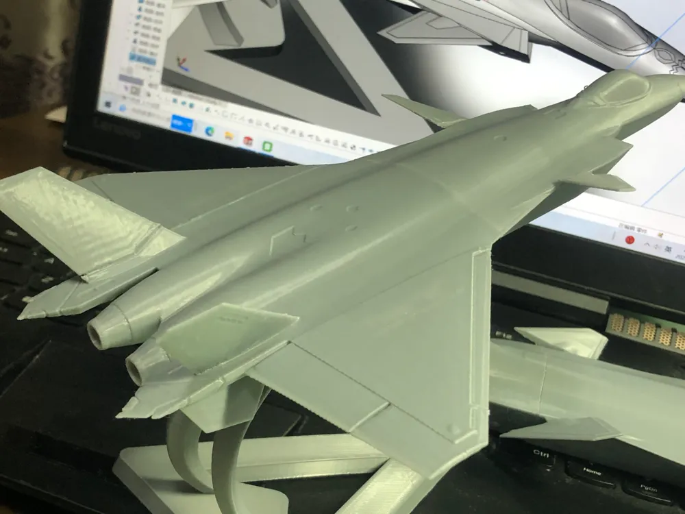 J-20 Stealth Fighter Assembly Model with Movable Canards by 来才来财张来财 ...