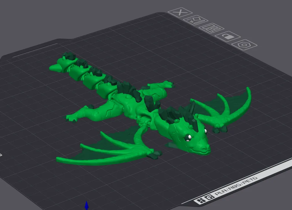 Crystal Wyvern Dragon Flexi - Updated! - Free 3D Print Model - MakerWorld