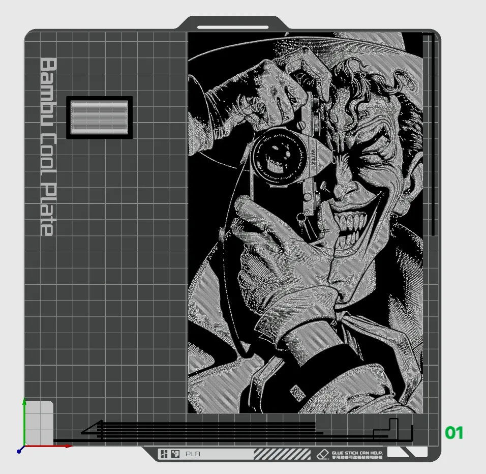 Killing Joke Joker / Wall Art / 2d art / HueForge by 3D Prints This ...