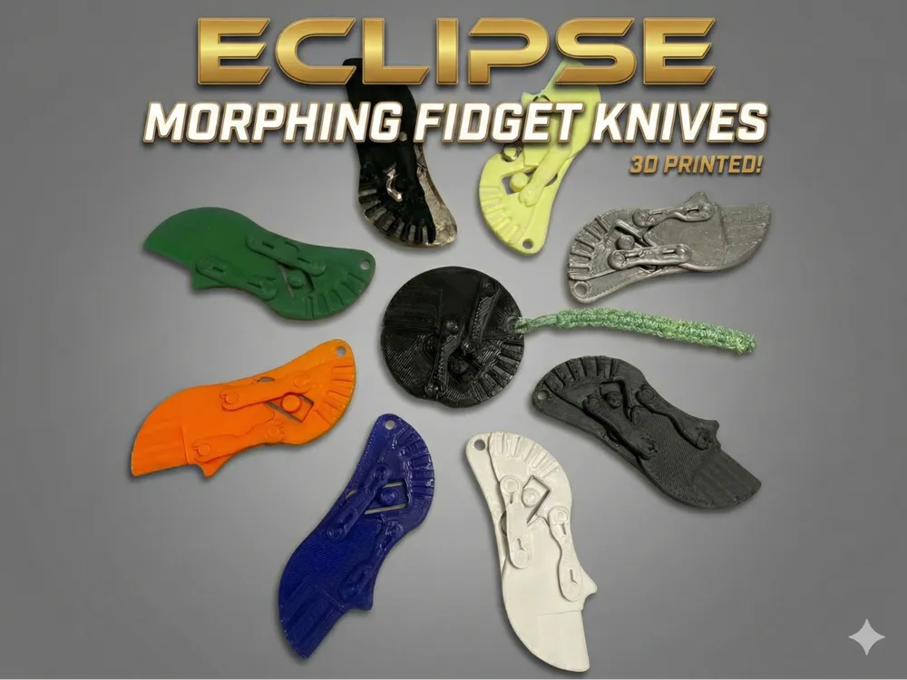 Eclipse Morphing Fidget Knife - Free 3D Print Model - MakerWorld