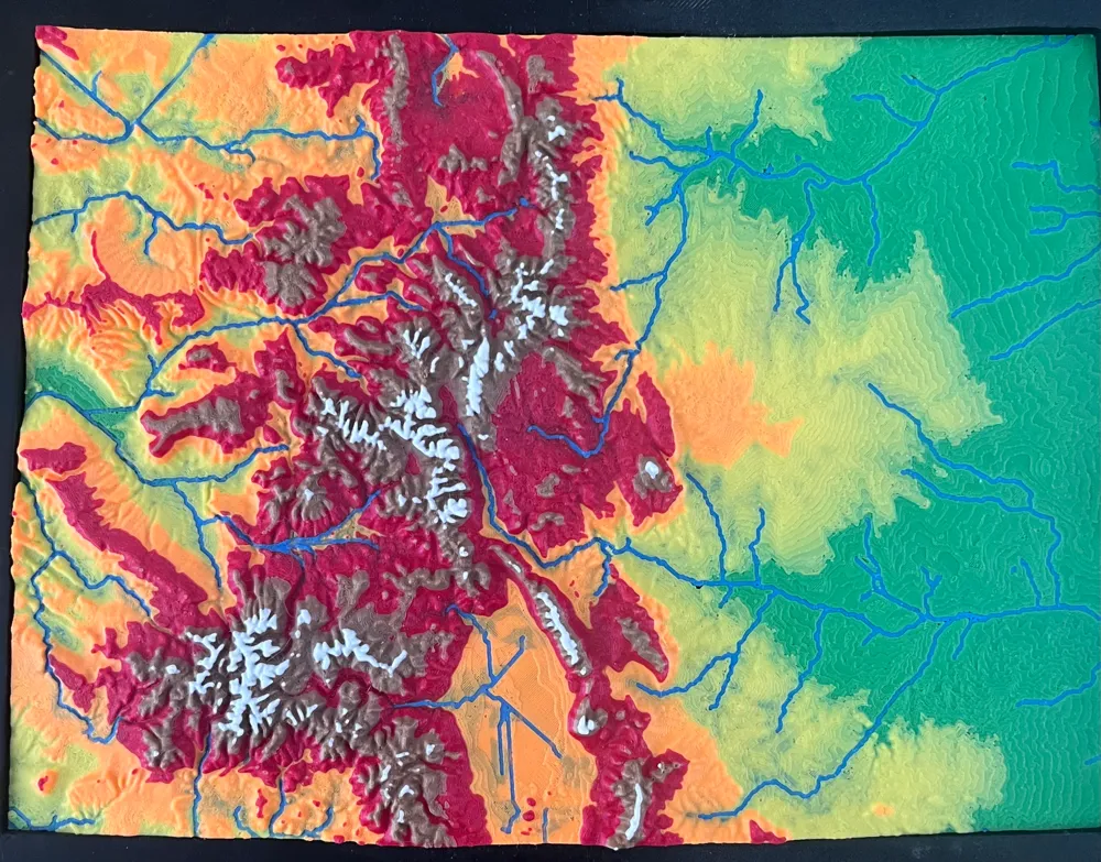 Colorado Linear Topographic Map Remixed by Owen - MakerWorld