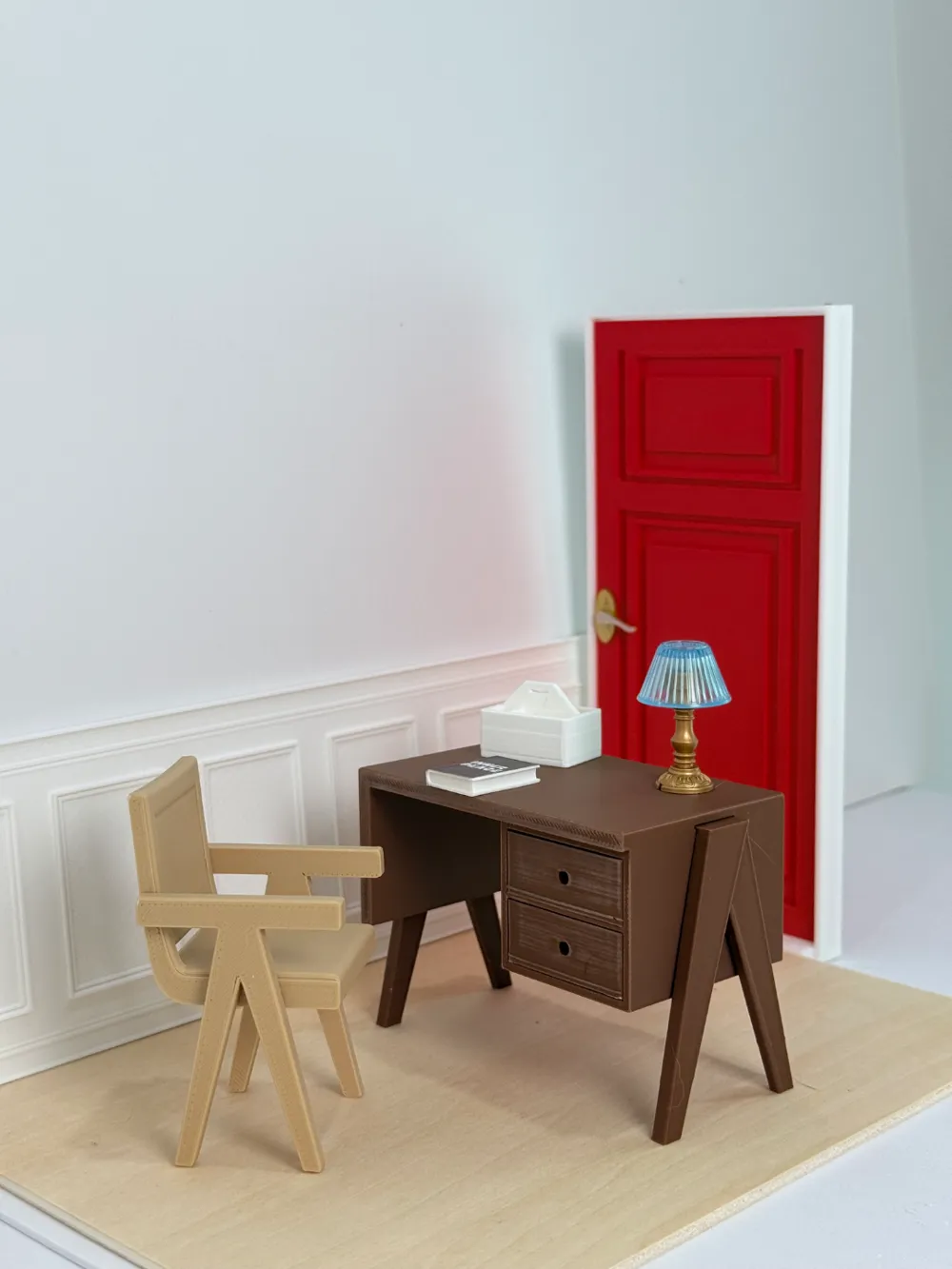 Miniature Office set Desk and Chair by Printed a mini MakerWorld ...