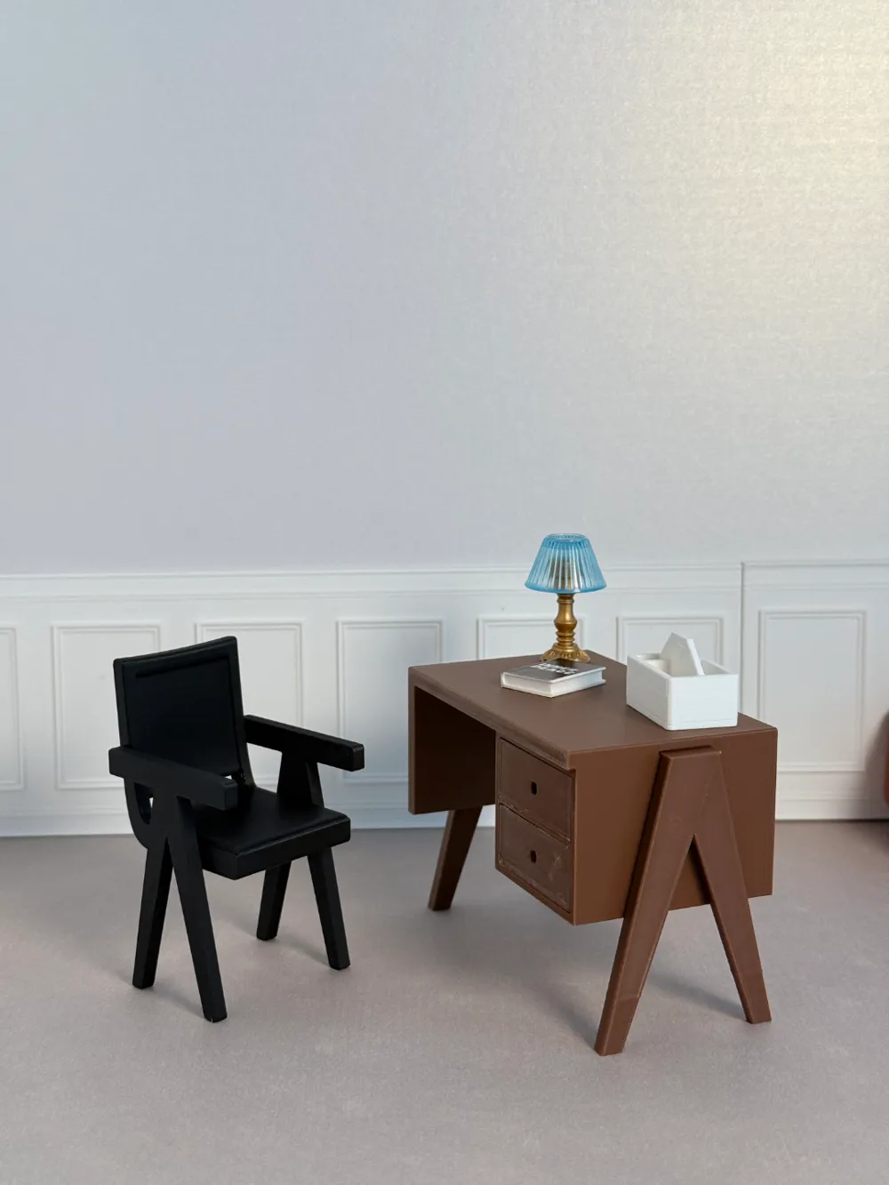 Miniature Office set Desk and Chair by Printed a mini MakerWorld ...