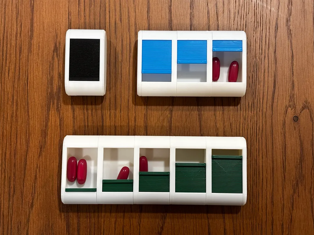 Sliding Pill Box | Modular Press Together by FoxMike - MakerWorld