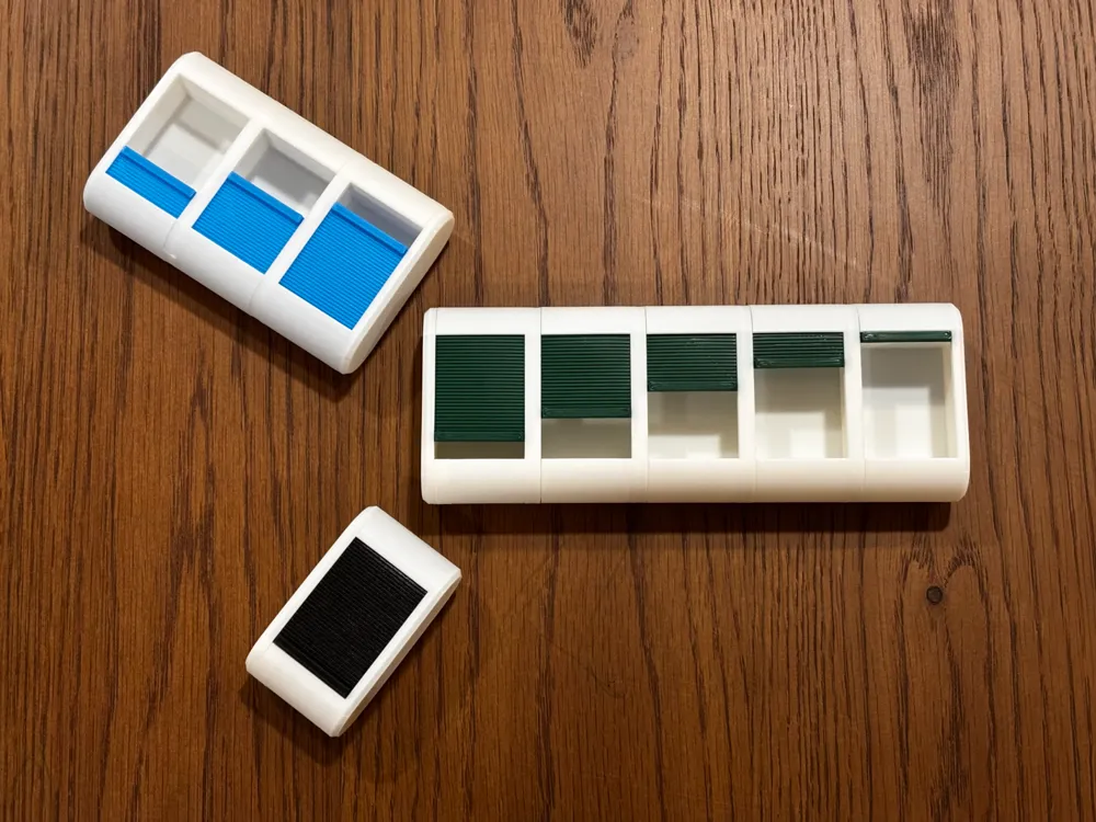 Sliding Pill Box | Modular Press Together by FoxMike - MakerWorld