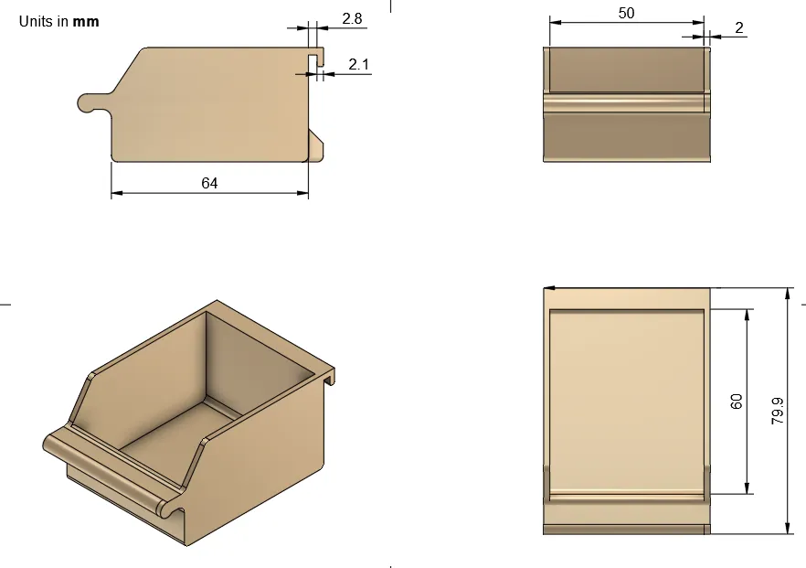 Hanging Storage Box for HSW, Multiboard and bare by warloghMakerWorld ...