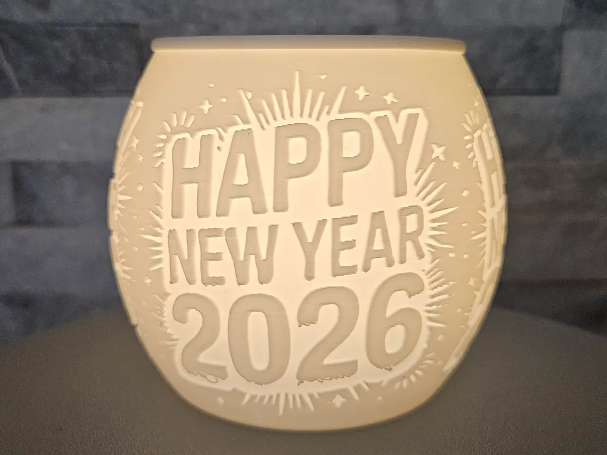 Puck Lamp with Lid "Happy new Year" Version 2 - Free 3D Print Model ...