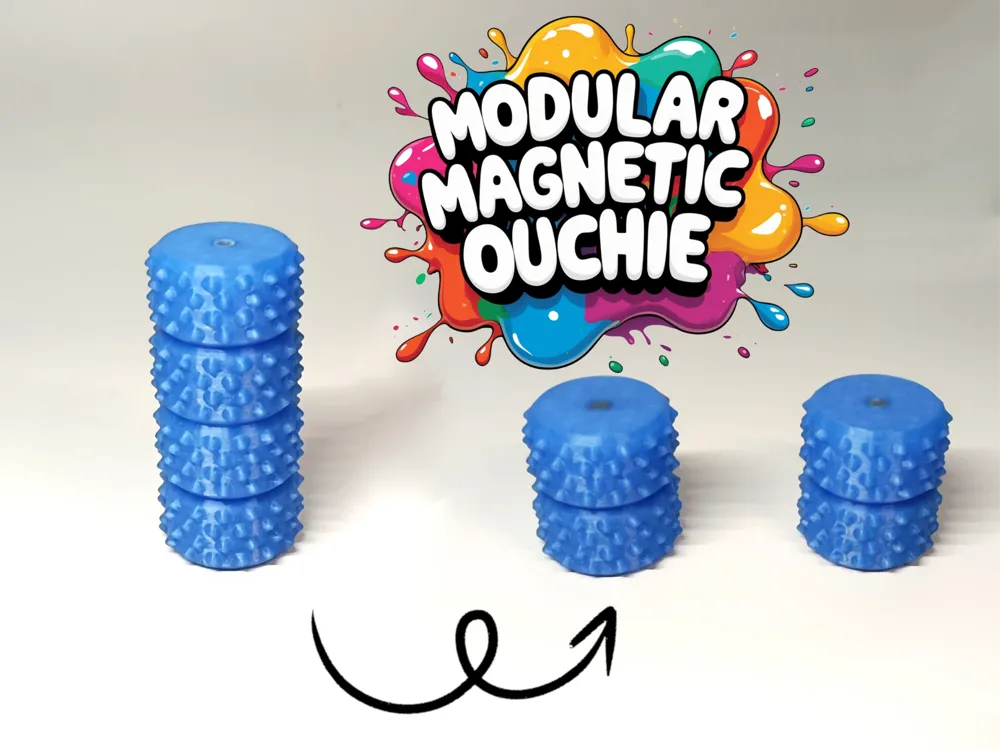 Modular Magnetic Ouchie | Stackable Fidget in TPU - Free 3D Print Model ...