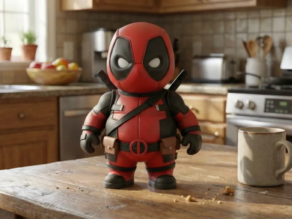 Chubby Deadpool Figure - Free 3D Print Model - MakerWorld