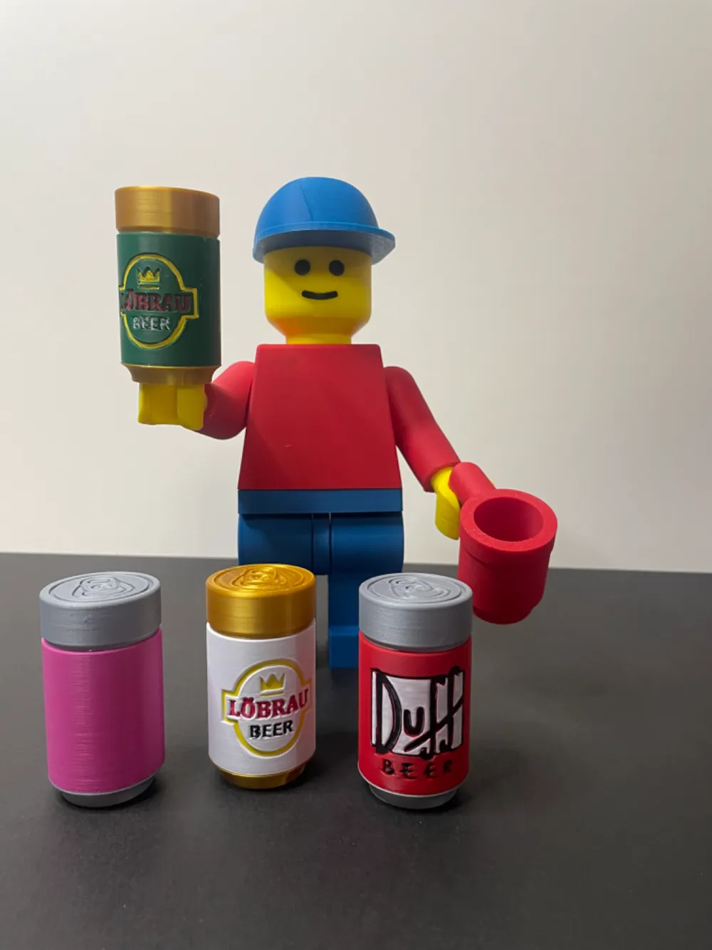 Lobrau Beer can for Big Bricks 6:1 Figure by The Elemental Brick ...