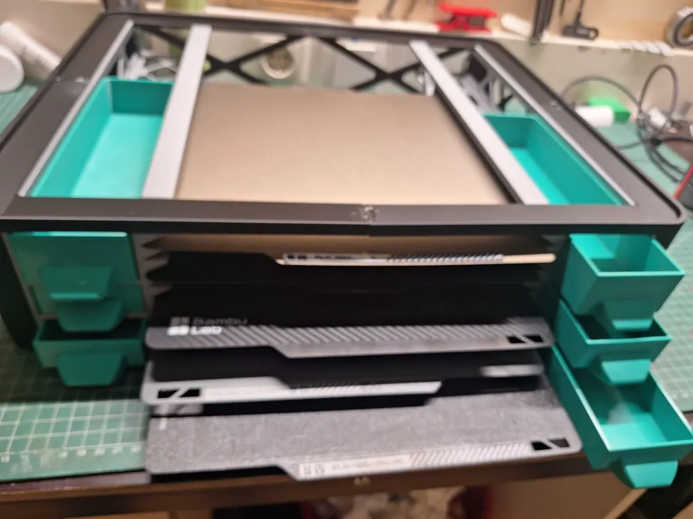 Python Stand + Print Plate Holder, Drawers by tom.hae MakerWorld: Download Free 3D Models