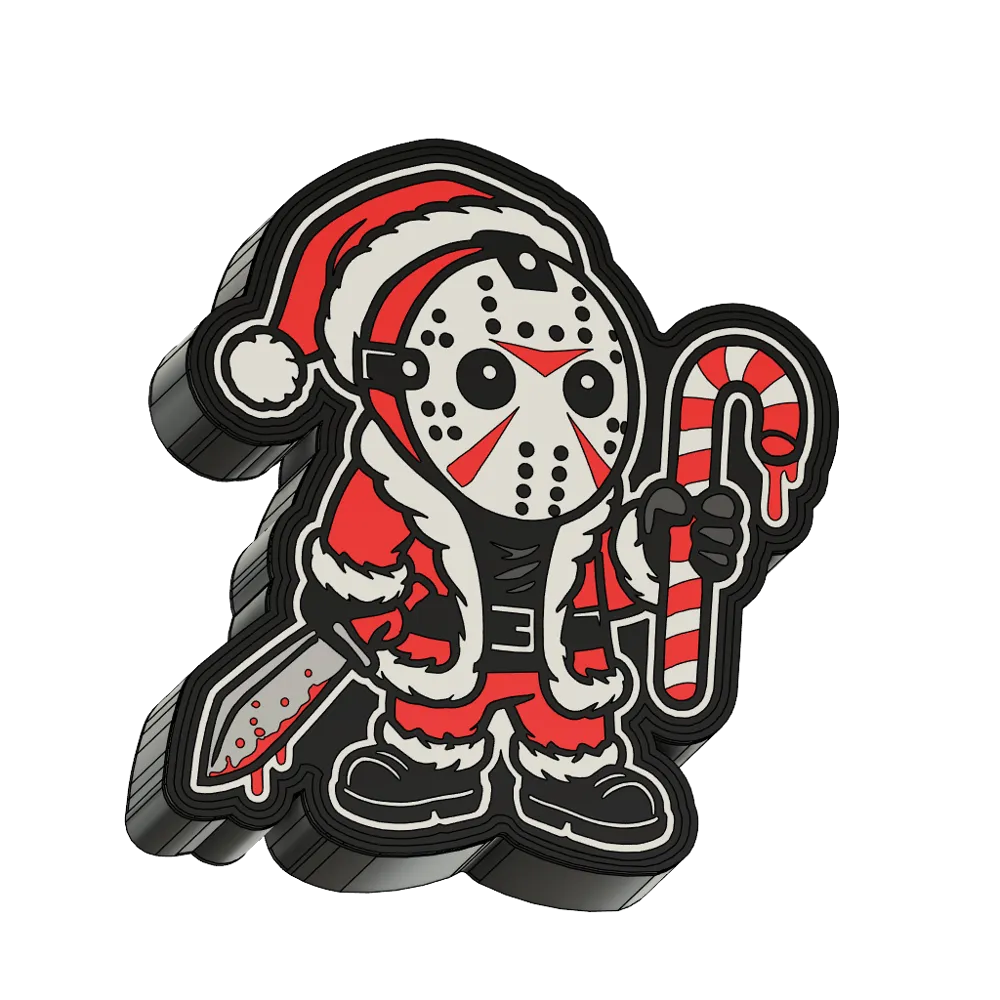 Jason Dressed as Santa - LED Light Box by MayHem - MakerWorld