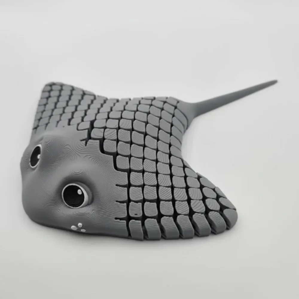 Flexi Manta Ray - Articulated Cartoon Fish - Free 3D Print Model ...