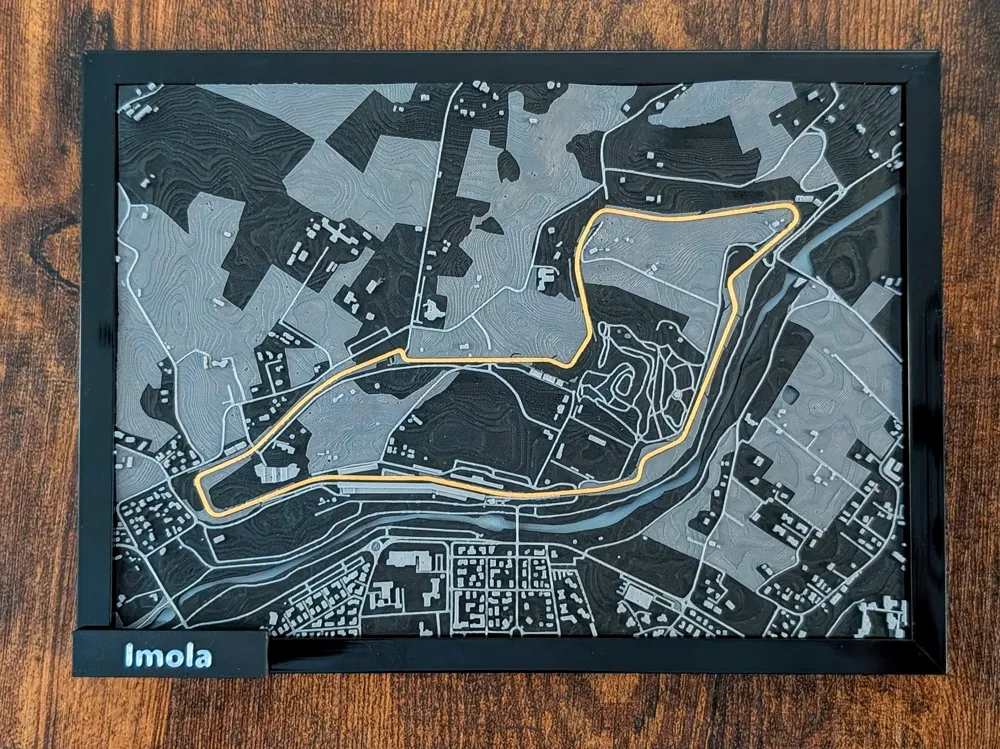 Imola Circuit 3D Miniature v2 - Free 3D Print Model - MakerWorld
