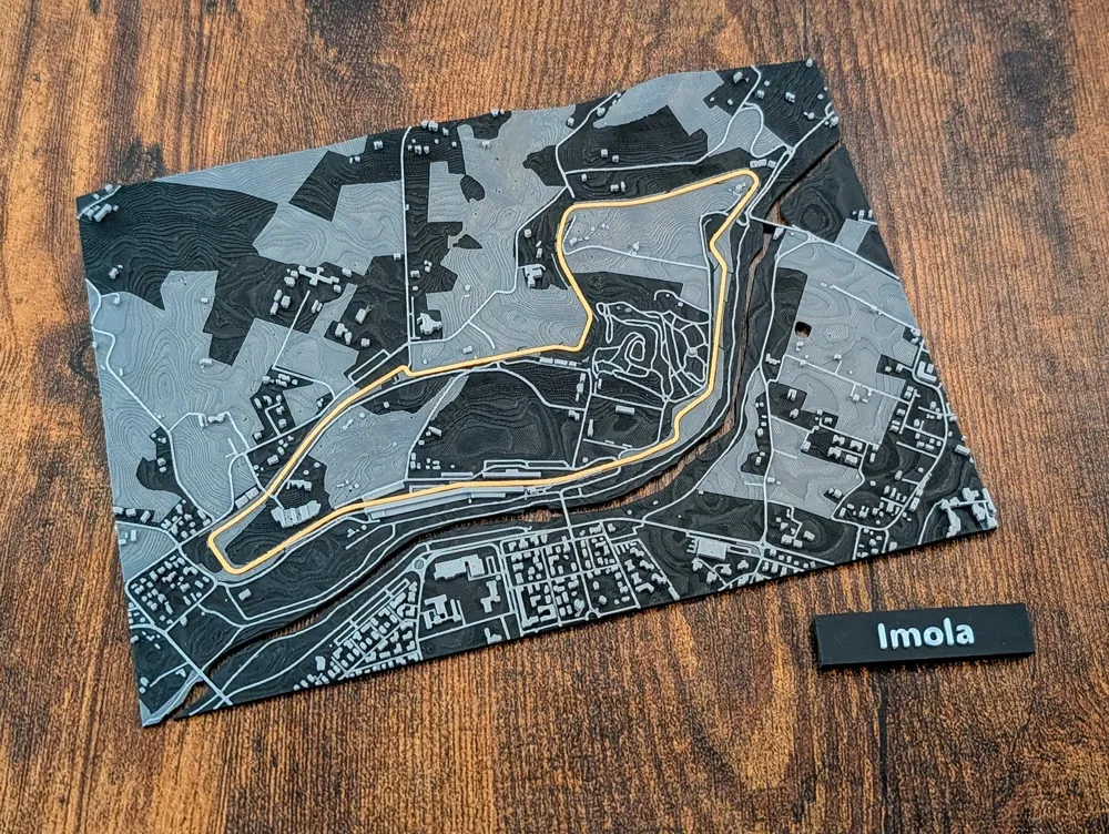 Imola Circuit 3D Miniature v2 - Free 3D Print Model - MakerWorld