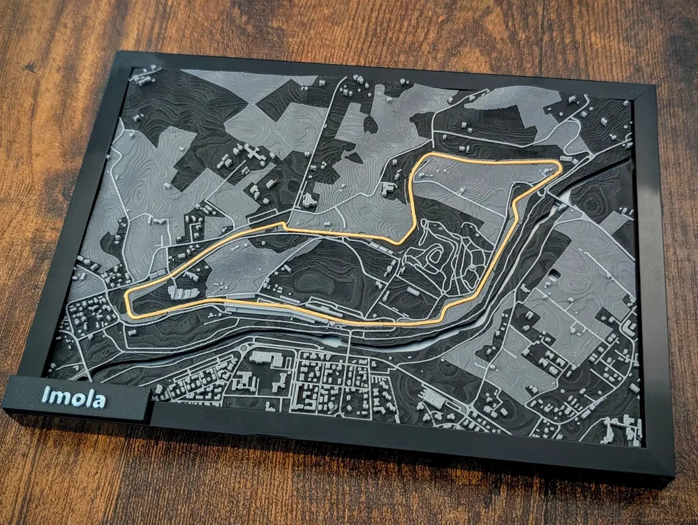 Imola Circuit 3D Miniature v2 - Free 3D Print Model - MakerWorld