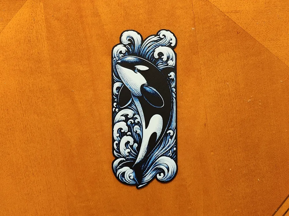 Orca Killer Whale Bookmark - Hueforge by Sarge MakerWorld: Download ...