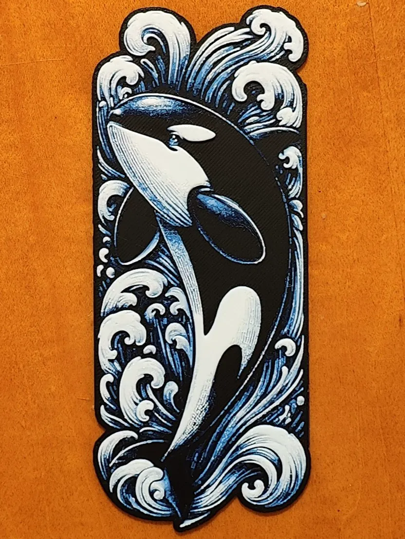 Orca Killer Whale Bookmark - Hueforge by Sarge MakerWorld: Download ...