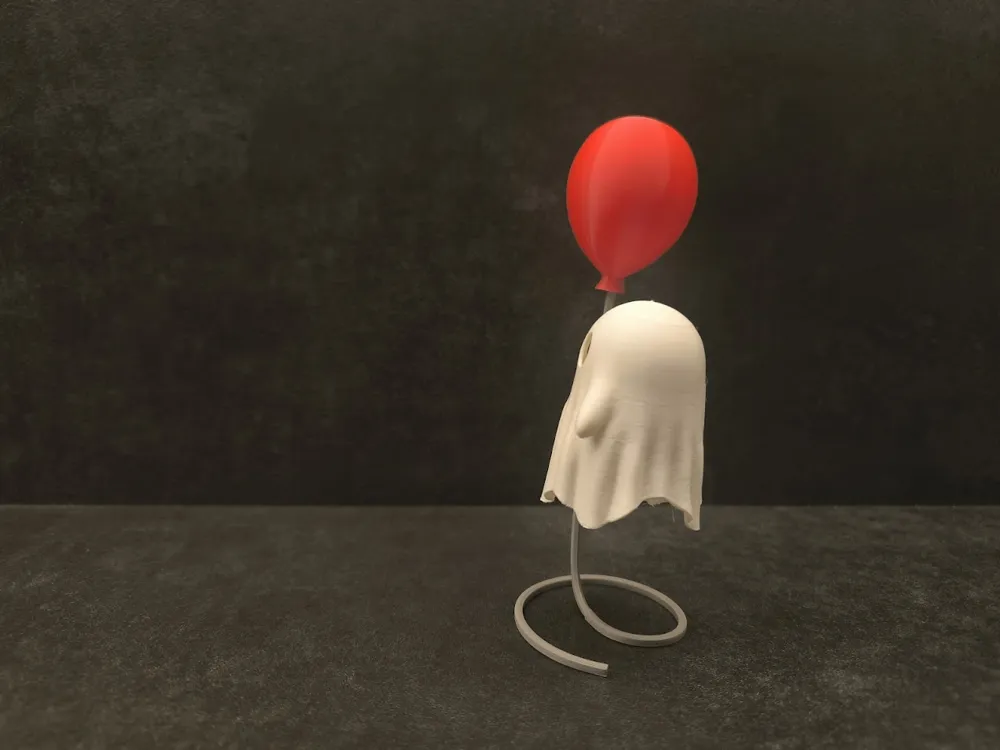 Ghost with Balloon - Free 3D Print Model - MakerWorld