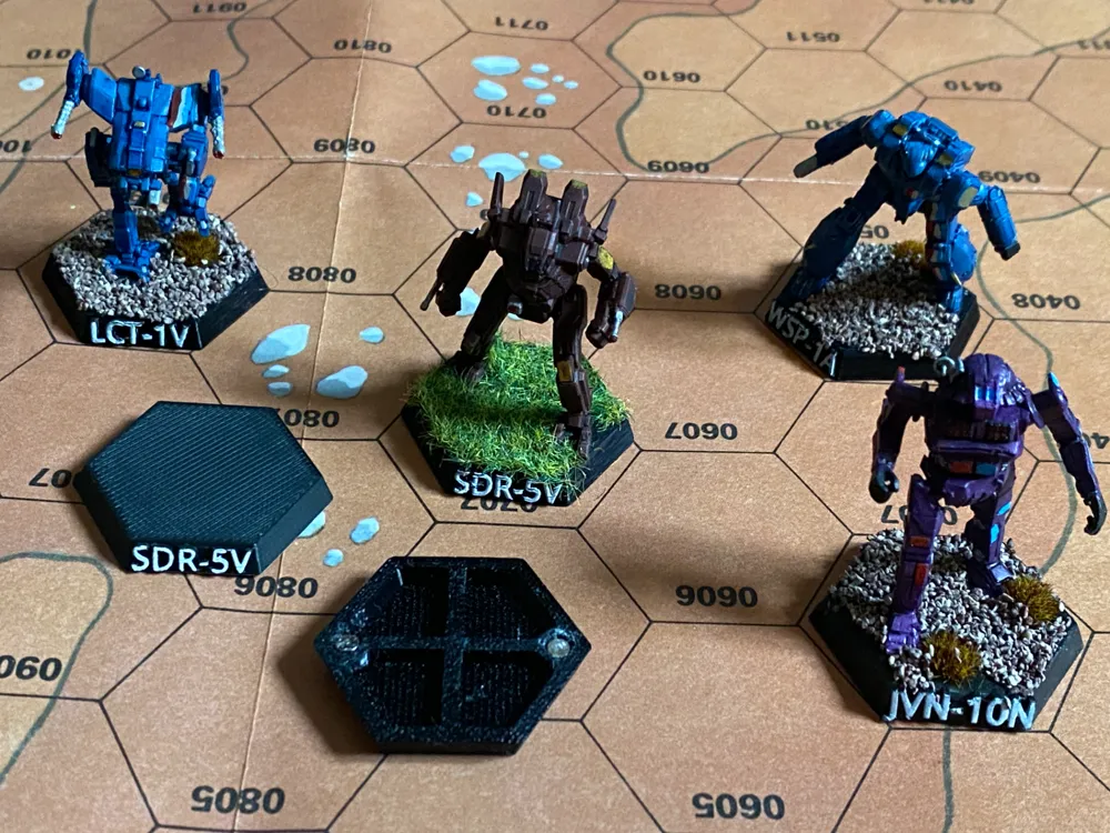 BattleTech 3025 Named Light Mech Hex Bases by zzv347 MakerWorld ...
