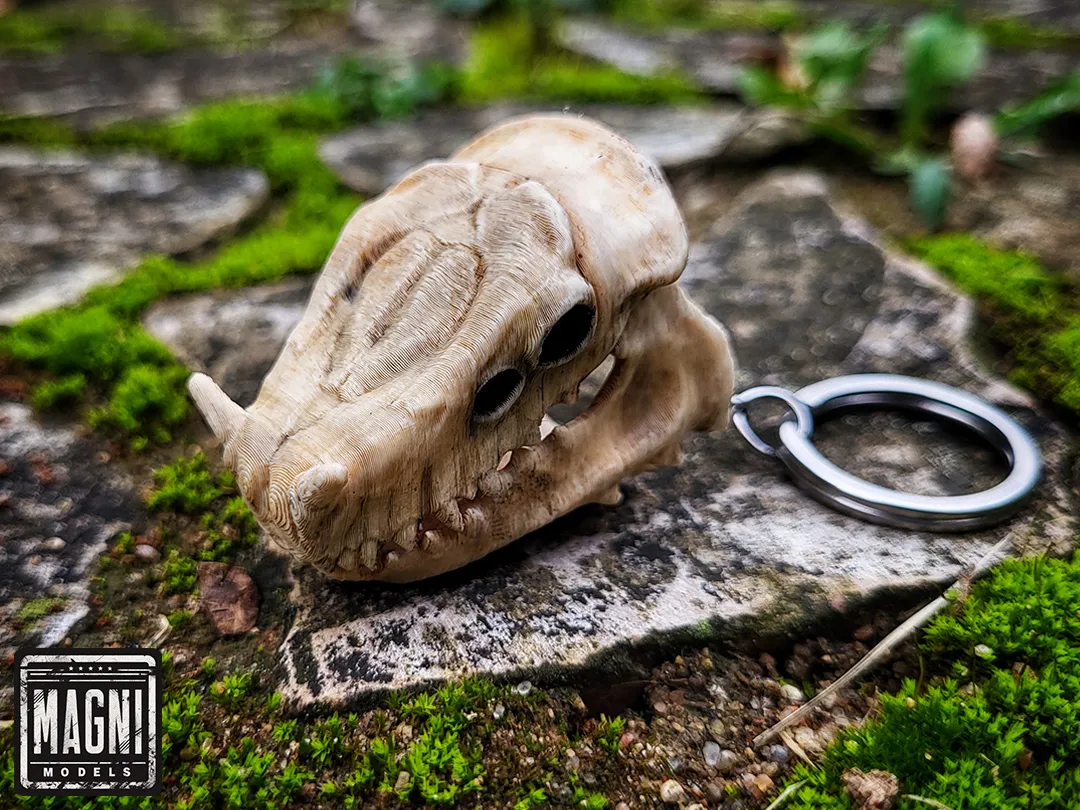 Sea Dragon Leviathan Skull - Keychain - Subnautica - Free 3D Print ...
