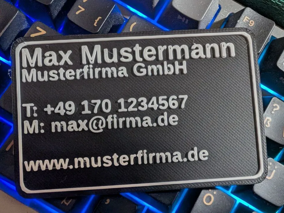 Customizable 3D-Printed Business Card - Free 3D Print Model - MakerWorld